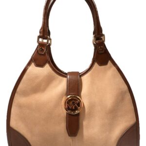 Michael Kors Hudson Large Suede Leather Shoulder Tote, Walnut