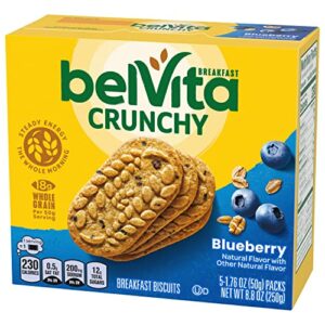 belVita Blueberry Breakfast Biscuits, 30 Total Packs, 5 Count(Pack of 6)