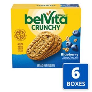 belVita Blueberry Breakfast Biscuits, 30 Total Packs, 5 Count(Pack of 6)