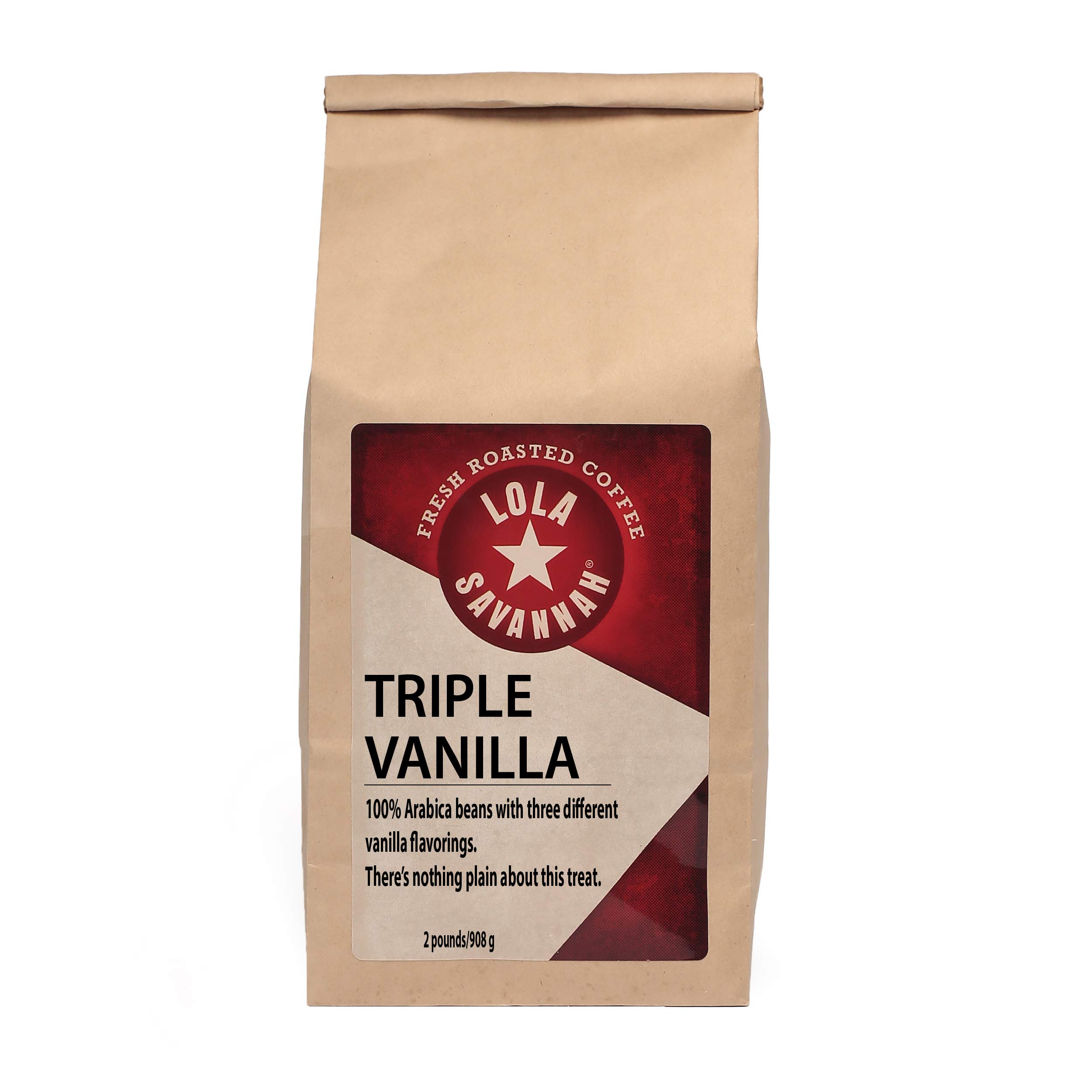 Lola Savannah Triple Vanilla Ground Caffeinated Coffee, 2lb