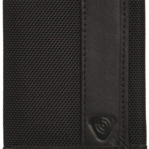 Lewis N. Clark Ballistic Nylon RFID Wallets for Women + Men, Travel Accessories 6 Credit Card Slot ID Sleeve, Trifold Wallet, Black