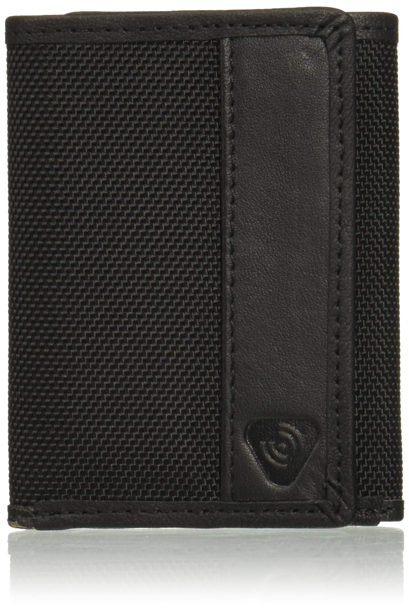 Lewis N. Clark Ballistic Nylon RFID Wallets for Women + Men, Travel Accessories 6 Credit Card Slot ID Sleeve, Trifold Wallet, Black