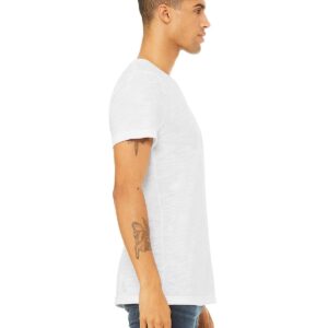 Bella Canvas Comfortable V-Neck Jersey T-Shirt, Medium, White Slub