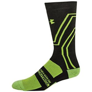 Under Armour Men's Scent Control Cushion Crew Socks, Rifle Green/Velocity Green, Medium