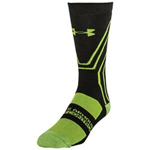 Under Armour Men's Scent Control Cushion Crew Socks, Rifle Green/Velocity Green, Medium