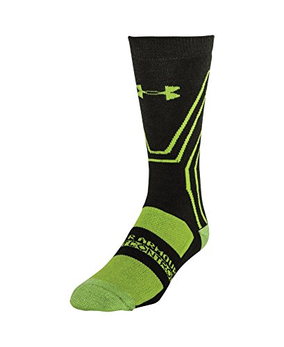 Under Armour Men's Scent Control Cushion Crew Socks, Rifle Green/Velocity Green, Medium