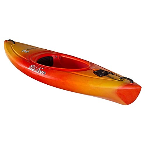 Old Town Canoes & Kayaks Heron Junior Kids Kayak, Sunrise, Red Yellow Orange, Length 7 Ft