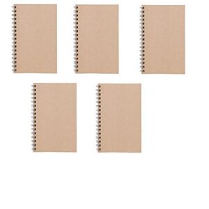 muji double-ring notebook a6 6㎜ 48sheets - pack of 5books beige