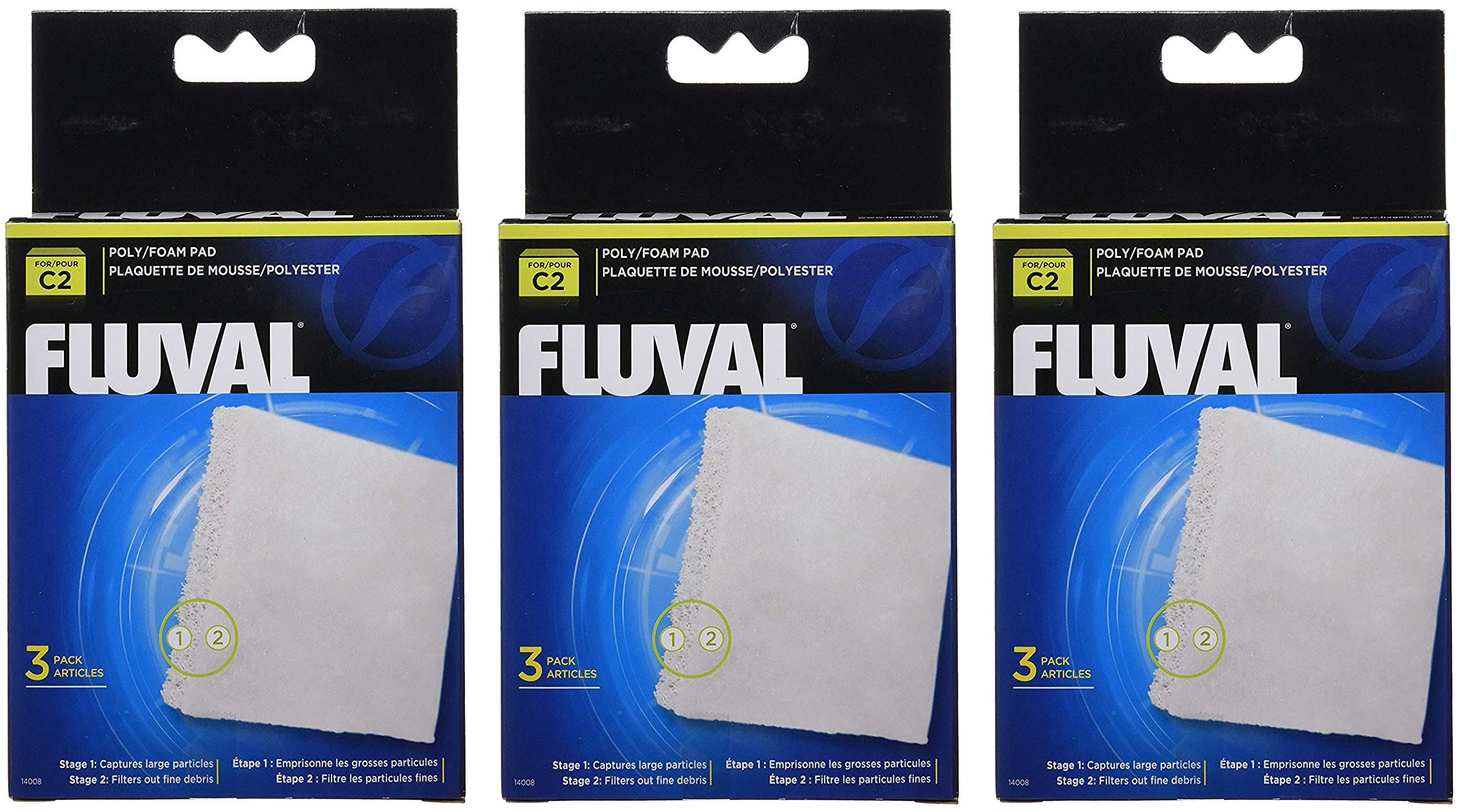 Fluval C2 Poly Foam Pad, 3 Pack