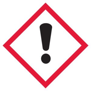 ghs/hazcom 2012: pictogram label, exclamation mark, 4" x 4" (roll of 500)