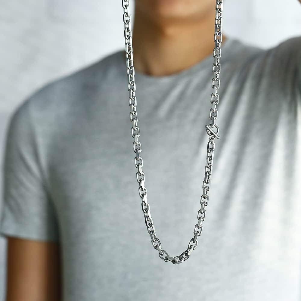 Trendsmax Mens Womens Stainless Steel Necklace Cable Rolo Link Chain 18 inch