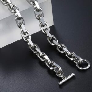 Trendsmax Mens Womens Stainless Steel Necklace Cable Rolo Link Chain 18 inch