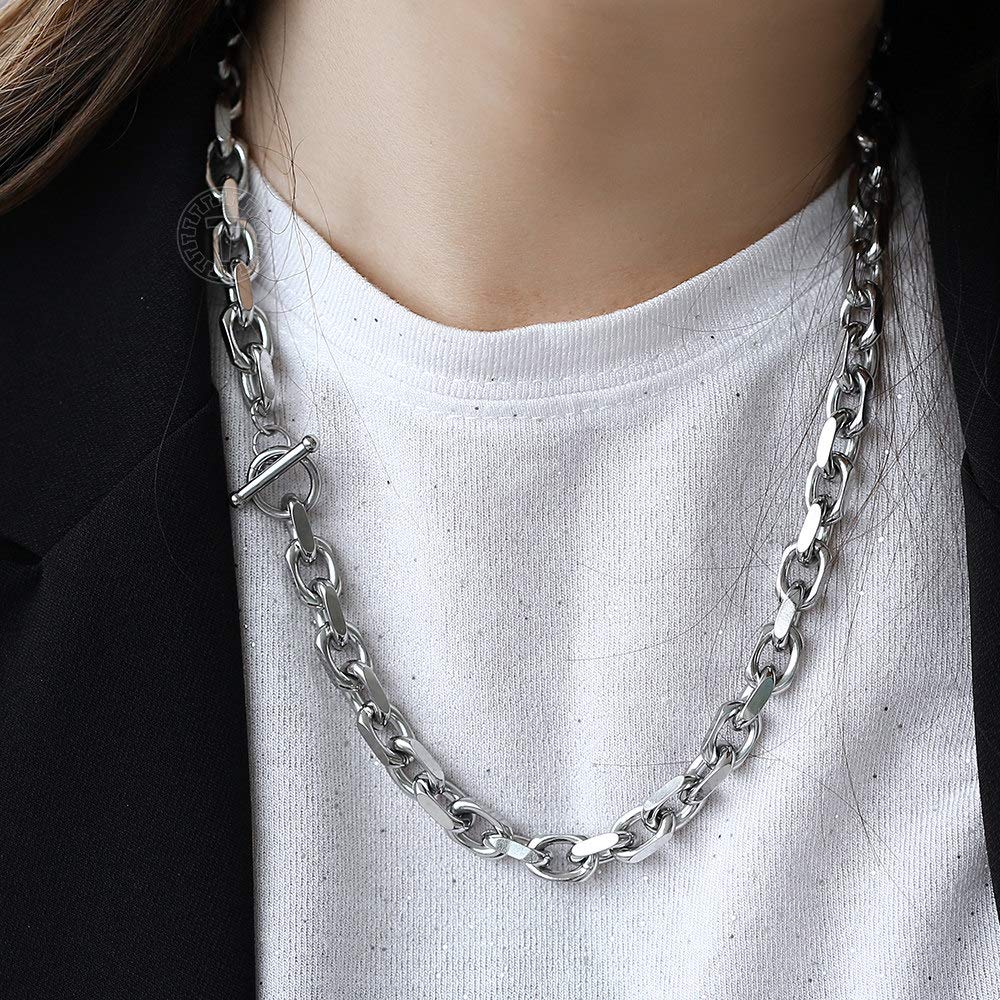 Trendsmax Mens Womens Stainless Steel Necklace Cable Rolo Link Chain 18 inch