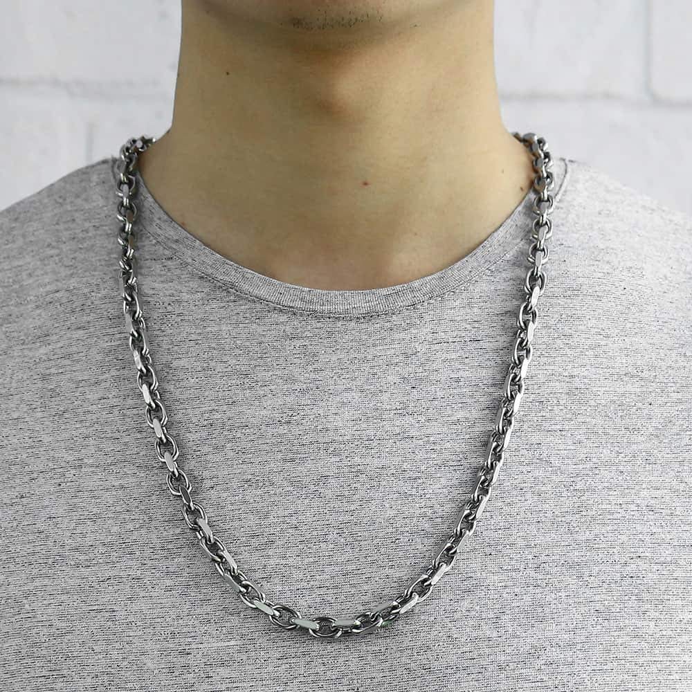 Trendsmax Mens Womens Stainless Steel Necklace Cable Rolo Link Chain 18 inch