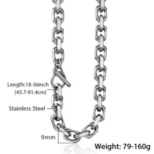 Trendsmax Mens Womens Stainless Steel Necklace Cable Rolo Link Chain 18 inch