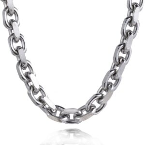 Trendsmax Mens Womens Stainless Steel Necklace Cable Rolo Link Chain 18 inch