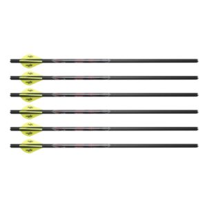 excalibur quill 16.5" carbon 250 grain crossbow arrows for use twinstrike and micro series crossbows - 6 pack