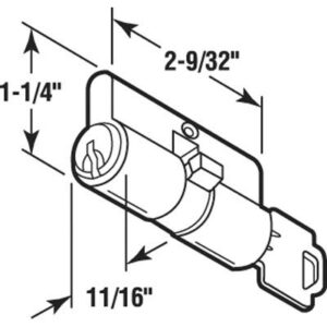 Screen and Storm Door Double Key Cylinder with Kwikset-Weiser Keyway