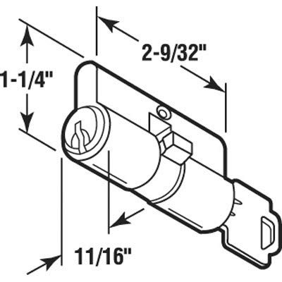 Screen and Storm Door Double Key Cylinder with Kwikset-Weiser Keyway