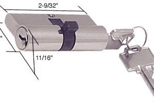 Screen and Storm Door Double Key Cylinder with Kwikset-Weiser Keyway