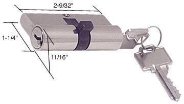 Screen and Storm Door Double Key Cylinder with Kwikset-Weiser Keyway