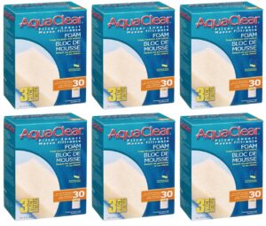 fluval (6 pack) aquaclear 30 foam inserts (3 inserts per pack / 18 total)