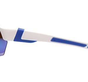 Pyramex Safety Products Venture Gear Tensaw Half-Frame High Performance Safety Eyewear, White-Blue Frame, Ice Blue Mirror Anti-Fog Lens