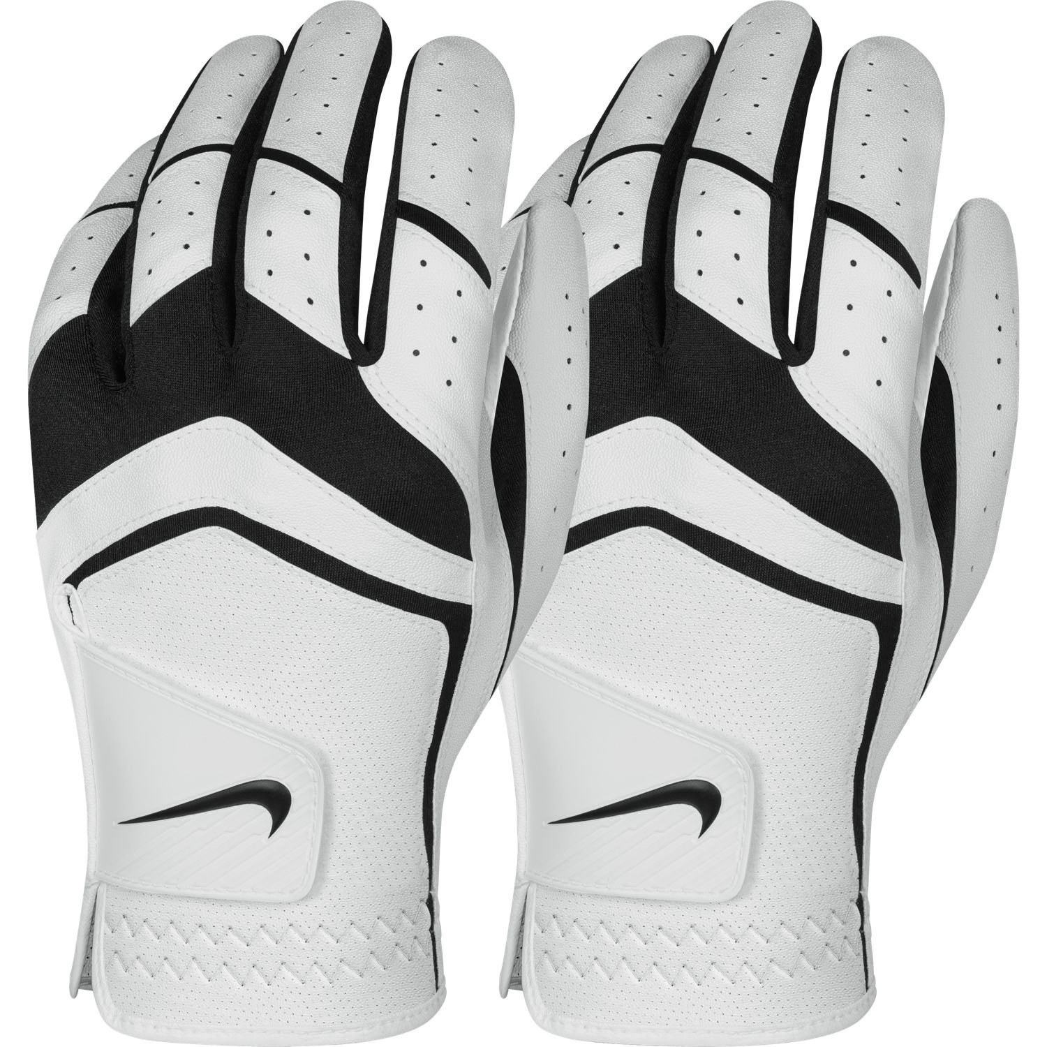 Nike GG0478 101 Dura Feel Jr Golf Gloves, Large, Black/Met Silver/Cool Grey