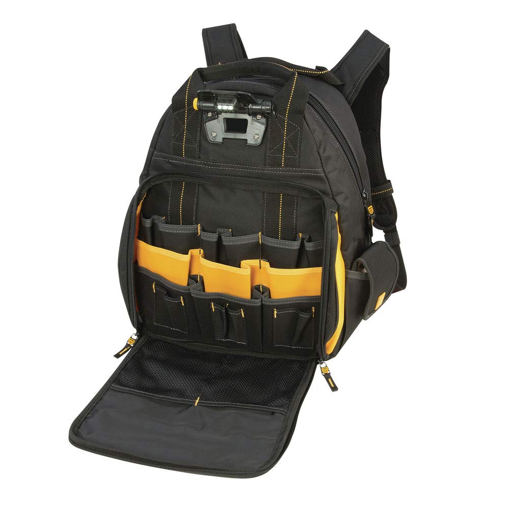 Dewalt DGL523 57-Pocket LED Lighted Tool Backpack