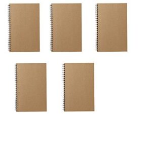 moma muji grid notebook a5 7㎜ 48sheets - pack of 5books beige