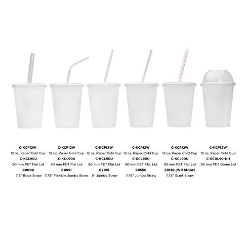 Karat C-KCP12W 12 oz Paper Cold Cup (90mm Diameter), White (Pack of 1000)