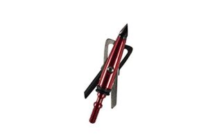 rage chisel tip 2 blade broadhead, 100 grain with shock collar technology - 3 pack, red, model:65100