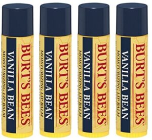 burts lip balm vanilla be size .15z burts lip balm vanilla bean .15z, pack of 4