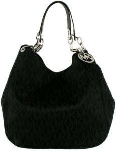 michael kors fulton large shoulder tote in black