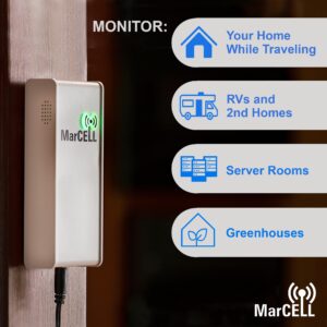 MarCELL Cellular Temperature, Humidity & Power Monitor (Verizon) - Made in The USA - RVs, Pet Safety Monitoring, Second Home Monitoring, Greenhouse Monitoring,- 24/7 Monitoring & Instant Alerts