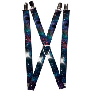 buckle-down mens buckle-down - galaxy suspenders, galaxy, one size us