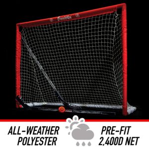 Franklin Sports NHL Youth Street Hockey Set - (2) Kids Junior Hockey Sticks, PVC Goal + Roller Hockey Ball Included - Indoor + Outdoor Net - 46", Red