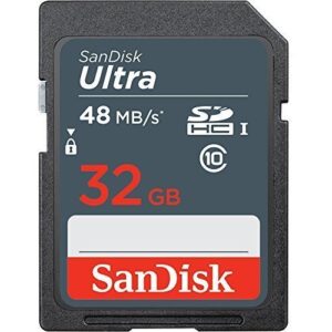 sandisk ultra 32gb sdhc class 10 uhs-1 48mb/s memory card