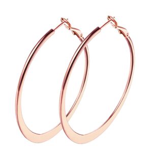 hoops earrings, fashion jewelry big rose gold plated hoop earrings for women gifts