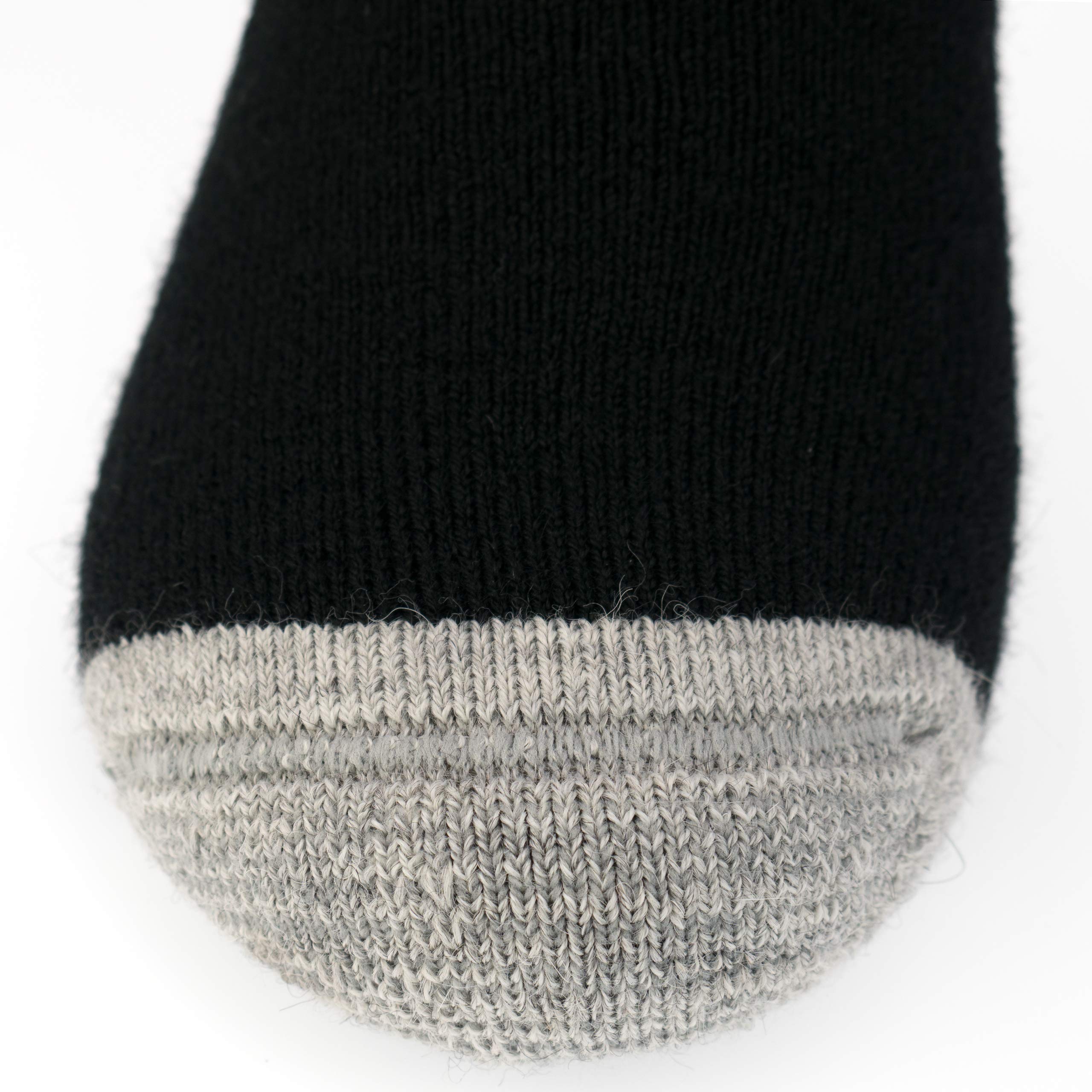 AndeanSun Darn Warm Outdoor Alpaca Socks Best for Cold Feet (Black/Light Grey, Medium)