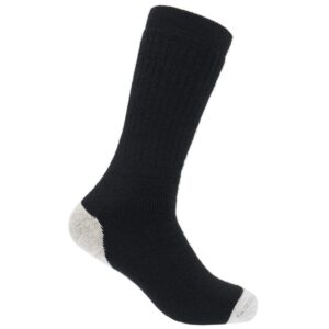 AndeanSun Darn Warm Outdoor Alpaca Socks Best for Cold Feet (Black/Light Grey, Medium)