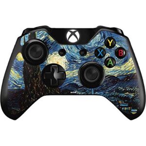 skinit decal gaming skin compatible with xbox one controller - officially licensed bridgeman art van gogh - the starry night design