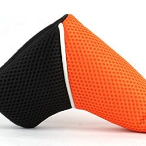 Craftsman Golf Blade Putter Head Cover Black Orange/Blue Mesh for Scotty Ping Callaway Odyssey Etc. (Black & Orange)