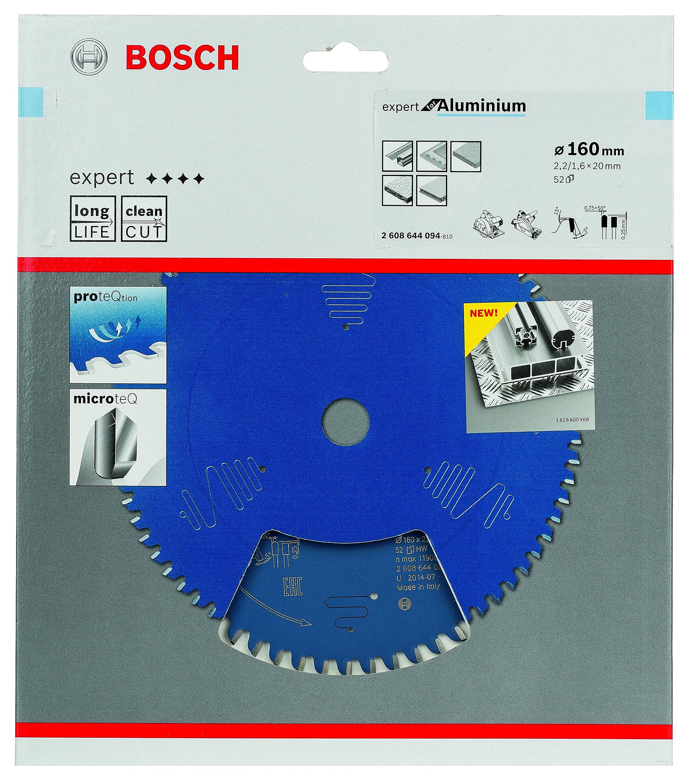 Bosch 2608644094 Circular Saw Blade "Top Precision" Exalh 6.3inx20mm 52T