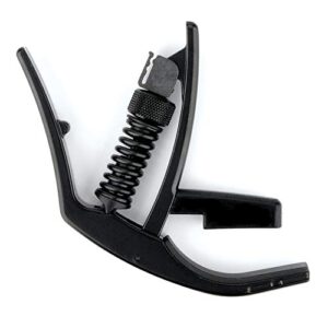 d'addario accessories guitar capo - ns artist dadgad - simulates dadgad tuning - single hand use – integrated pick holder and ns micro tuner mounting bracket - black