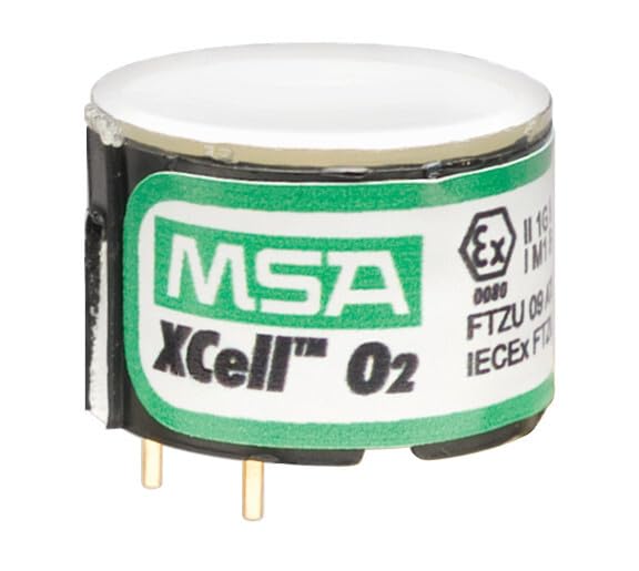 MSA 10106729 Xcell O2 Oxygen Sensor Replacement for ALTAIR 4X/5X Multi-Gas Detectors, Measure Oxygen Levels, 0-30% Vol O2 Range, 0.1% Resolution