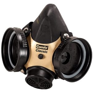 MSA 808061 Comfo Classic Half-Mask Facepiece Respirator, Large, Black