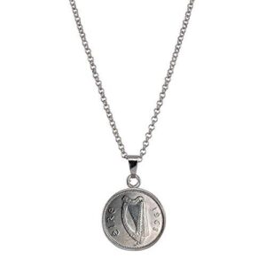 american coin treasures irish threepence coin pendant necklace