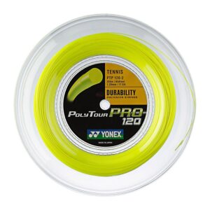 yonex unisex's poly tour pro string reel-yellow, 1.2 mm