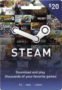 valve - steam wallet prepaid card ($20)